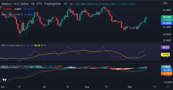 SOL Gains Over 10%; Can the Price Climb to $40 Handle? - Coin Edition