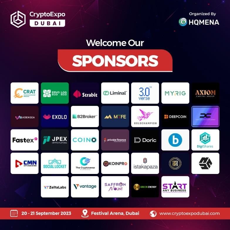 Crypto Expo Dubai 2023 Unveils Premier Sponsors and Stellar Speaker Lineup - Coin Edition