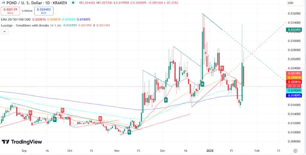 Marlin (POND) Price Analysis: Key Levels to Watch on January 24, 2025